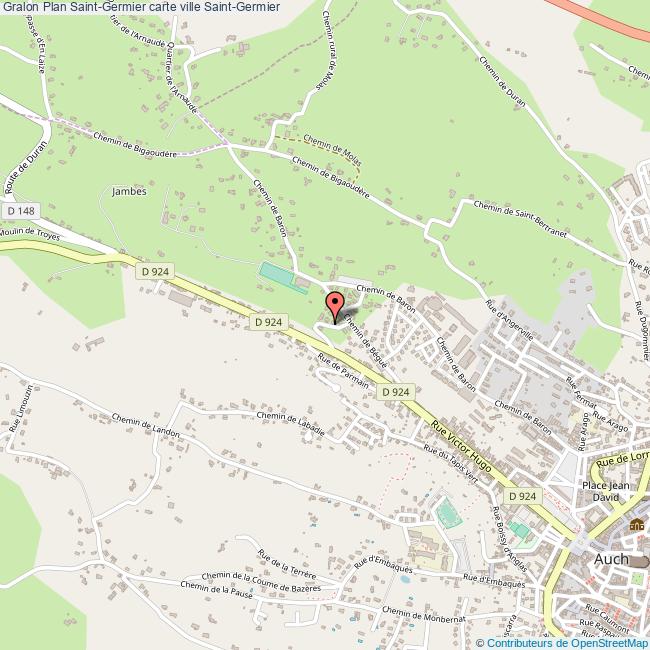 Plan Saint-Germier carte ville Saint-Germier