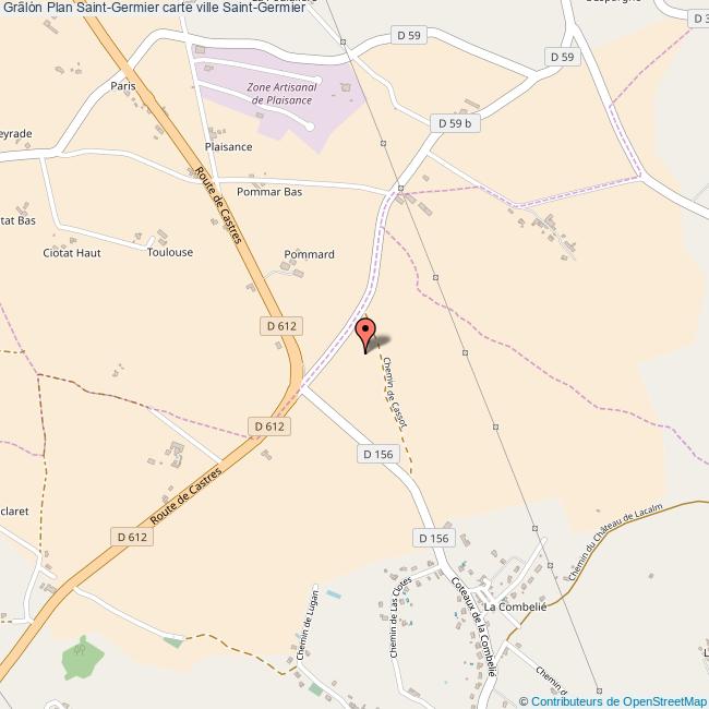 Plan Saint-Germier carte ville Saint-Germier