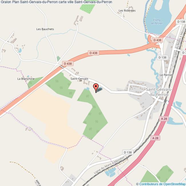 Plan Saint-Gervais-du-Perron carte ville Saint-Gervais-du-Perron