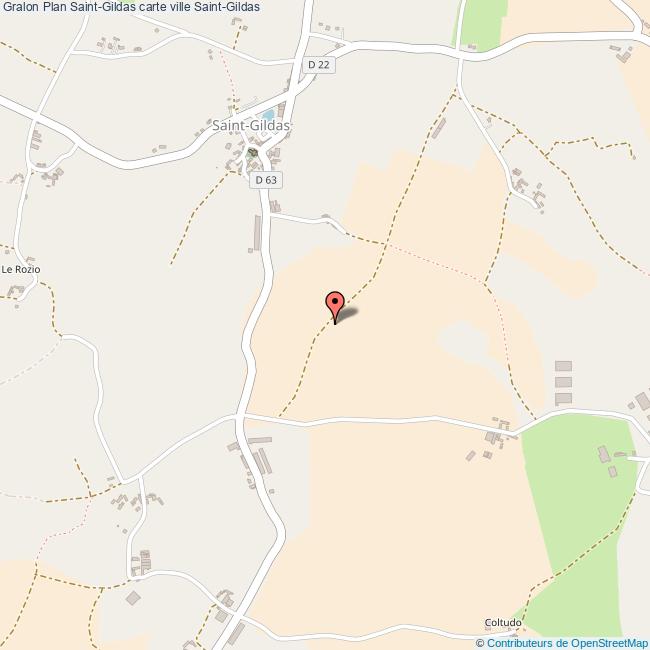 Plan Saint-Gildas carte ville Saint-Gildas