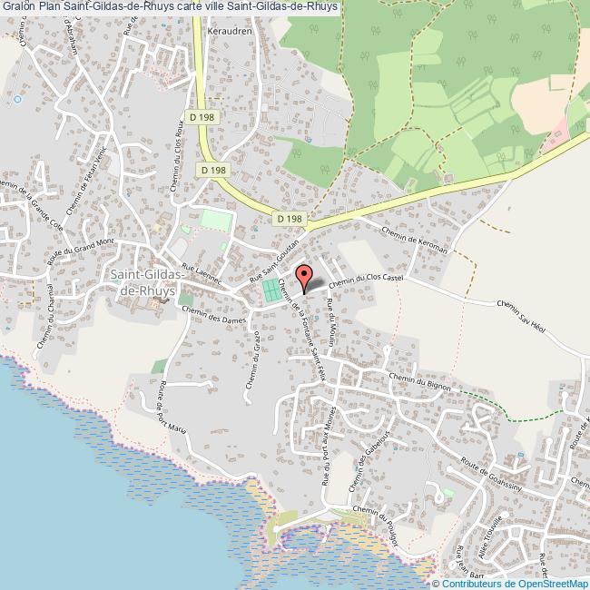 Plan Saint-Gildas-de-Rhuys carte ville Saint-Gildas-de-Rhuys