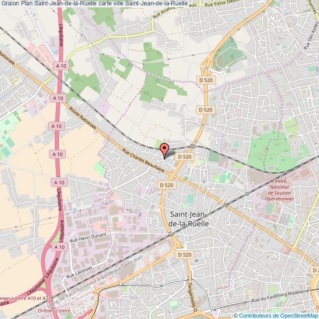 Plan Saint-Jean-de-la-Ruelle carte ville Saint-Jean-de-la-Ruelle