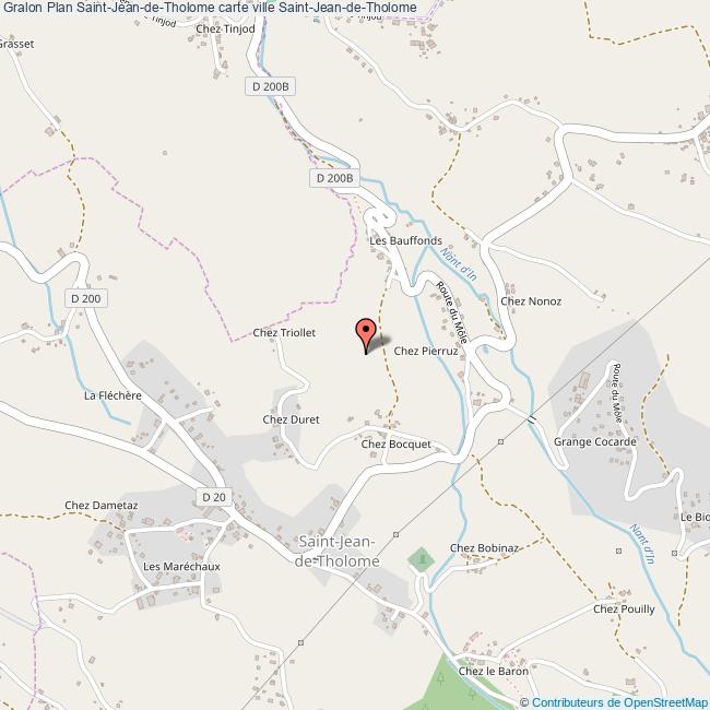 Plan Saint-Jean-de-Tholome carte ville Saint-Jean-de-Tholome