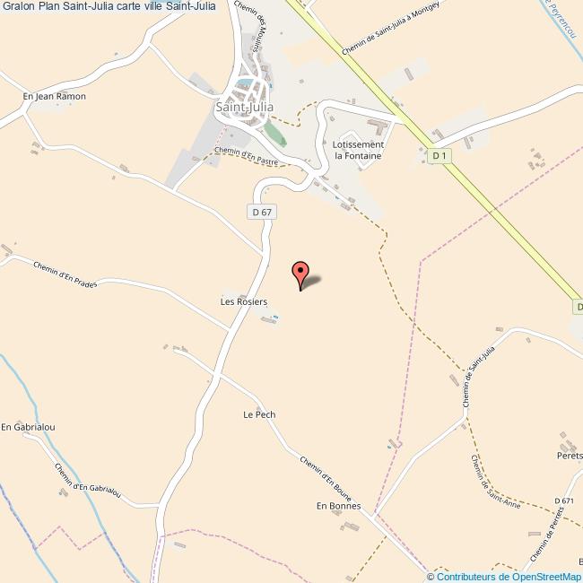 Plan Saint-Julia carte ville Saint-Julia