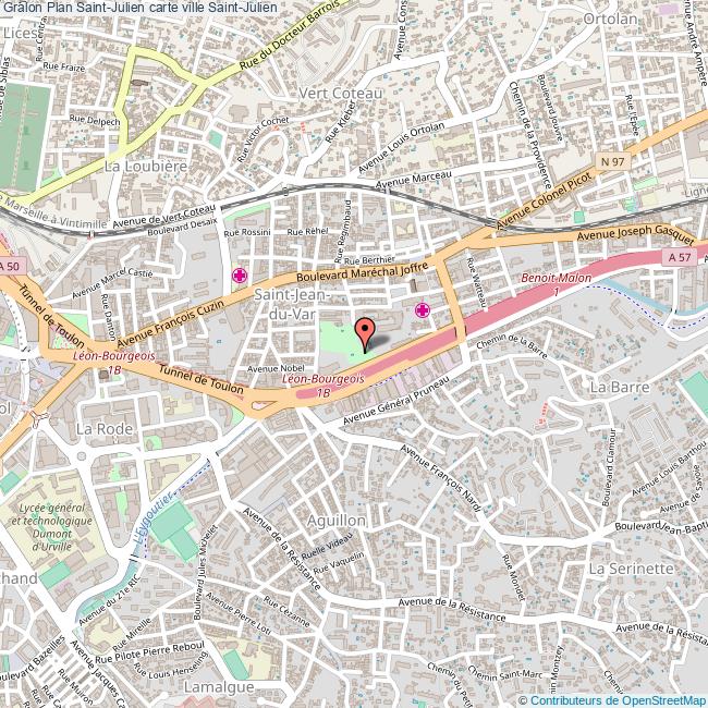 Plan Saint-Julien carte ville Saint-Julien
