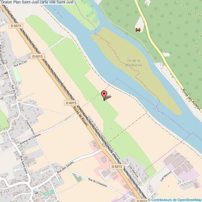 Plan Saint-Just carte ville Saint-Just