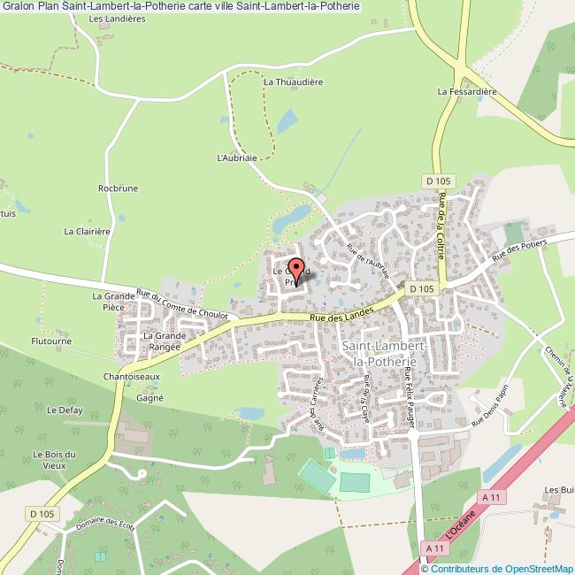 Plan Saint-Lambert-la-Potherie carte ville Saint-Lambert-la-Potherie