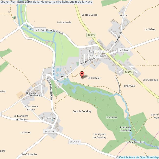 Plan Saint-Lubin-de-la-Haye carte ville Saint-Lubin-de-la-Haye