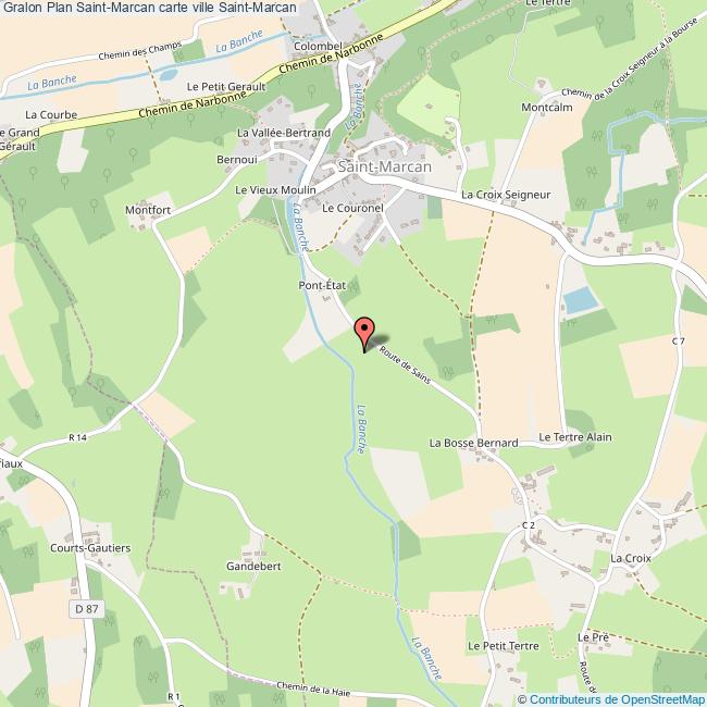 Plan Saint-Marcan carte ville Saint-Marcan