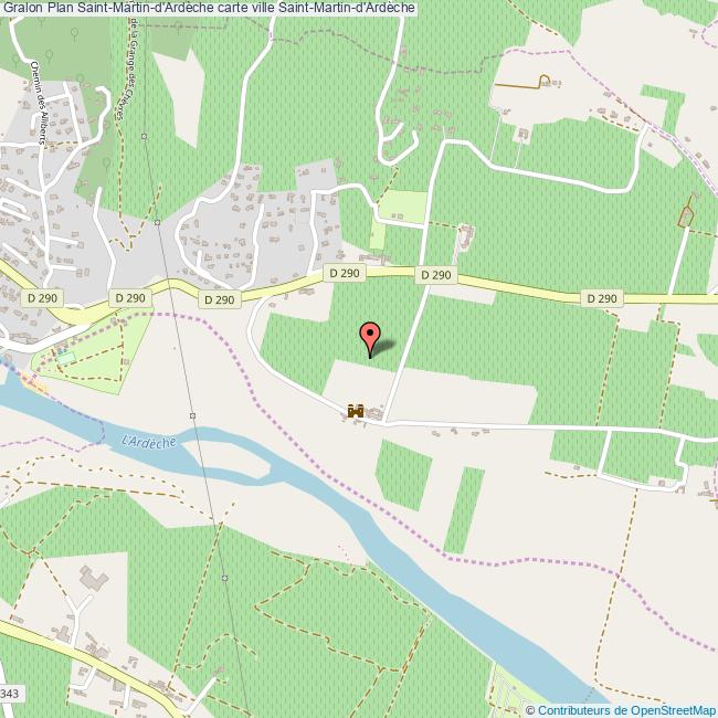 Plan Saint-Martin-d'Ardèche carte ville Saint-Martin-d'Ardèche