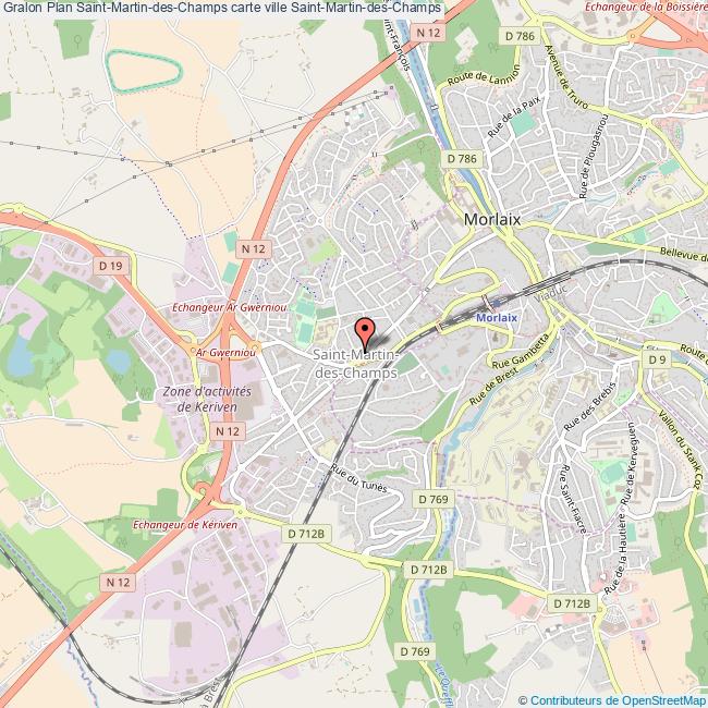 Plan Saint-Martin-des-Champs carte ville Saint-Martin-des-Champs
