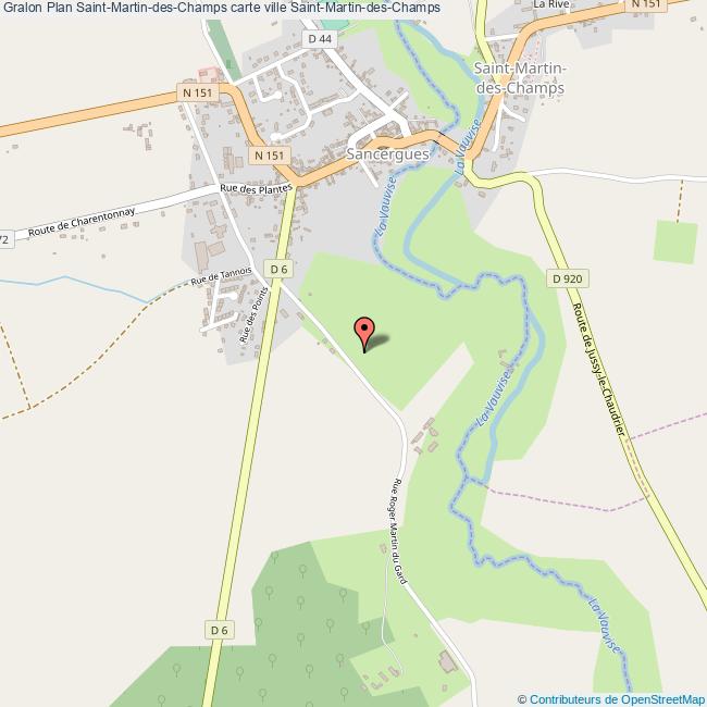 Plan Saint-Martin-des-Champs carte ville Saint-Martin-des-Champs