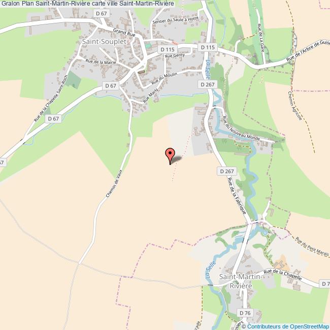 Plan Saint-Martin-Rivière carte ville Saint-Martin-Rivière