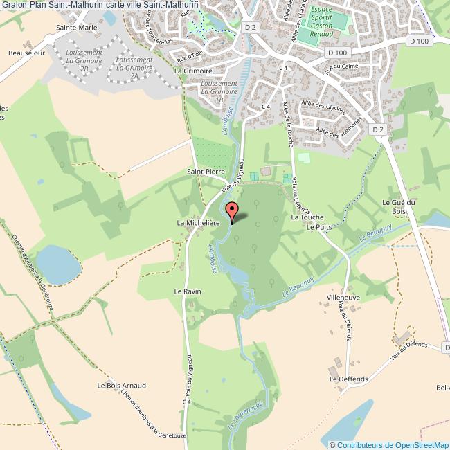 Plan Saint-Mathurin carte ville Saint-Mathurin