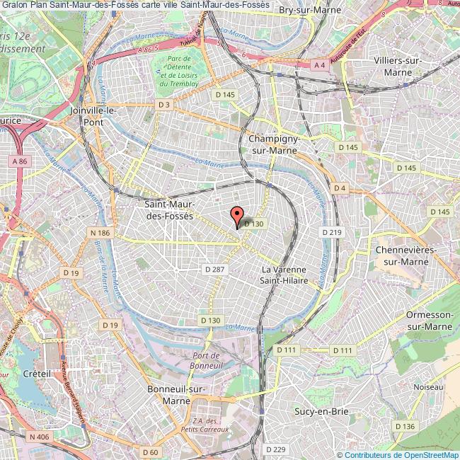 Plan Saint-Maur-des-Fossés carte ville Saint-Maur-des-Fossés