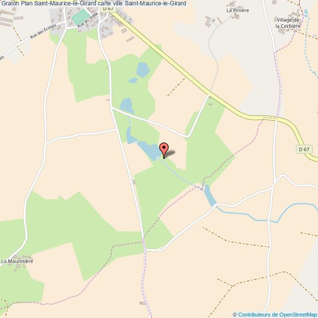 Plan Saint-Maurice-le-Girard carte ville Saint-Maurice-le-Girard