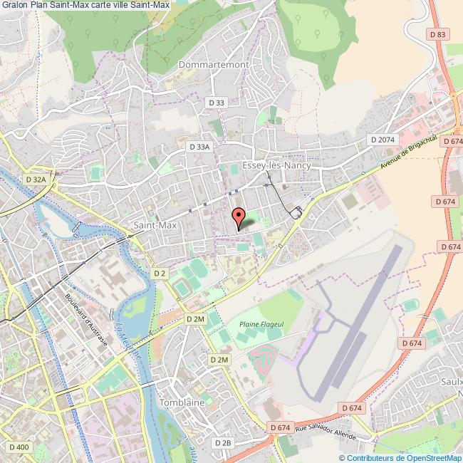 Plan Saint-Max carte ville Saint-Max