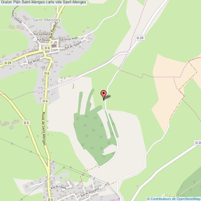 Plan Saint-Menges carte ville Saint-Menges