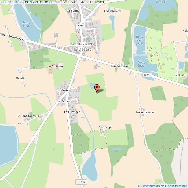 Plan Saint-Nizier-le-Désert carte ville Saint-Nizier-le-Désert