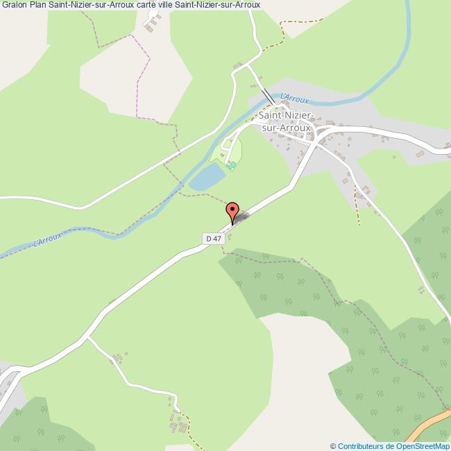 Plan Saint-Nizier-sur-Arroux carte ville Saint-Nizier-sur-Arroux