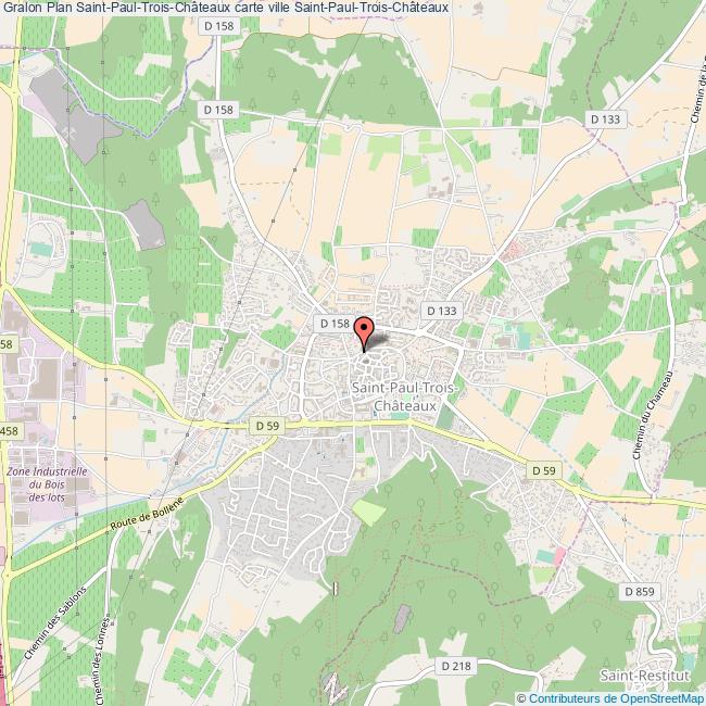 Plan Saint-Paul-Trois-Châteaux carte ville Saint-Paul-Trois-Châteaux