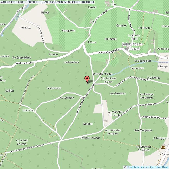 Plan Saint-Pierre-de-Buzet carte ville Saint-Pierre-de-Buzet