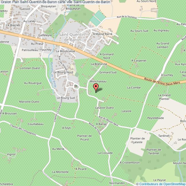 Plan Saint-Quentin-de-Baron carte ville Saint-Quentin-de-Baron
