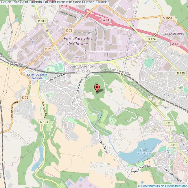 Plan Saint-Quentin-Fallavier carte ville Saint-Quentin-Fallavier