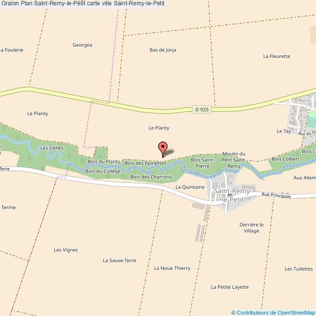 Plan Saint-Remy-le-Petit carte ville Saint-Remy-le-Petit