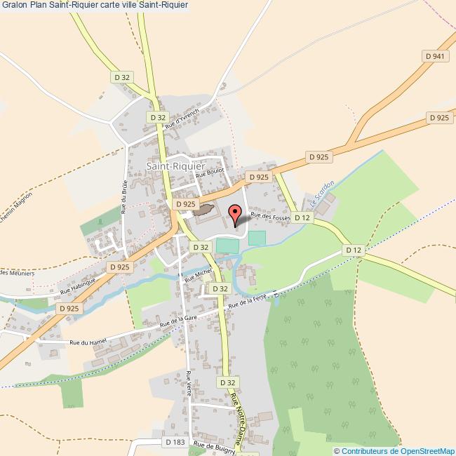 Plan Saint-Riquier carte ville Saint-Riquier
