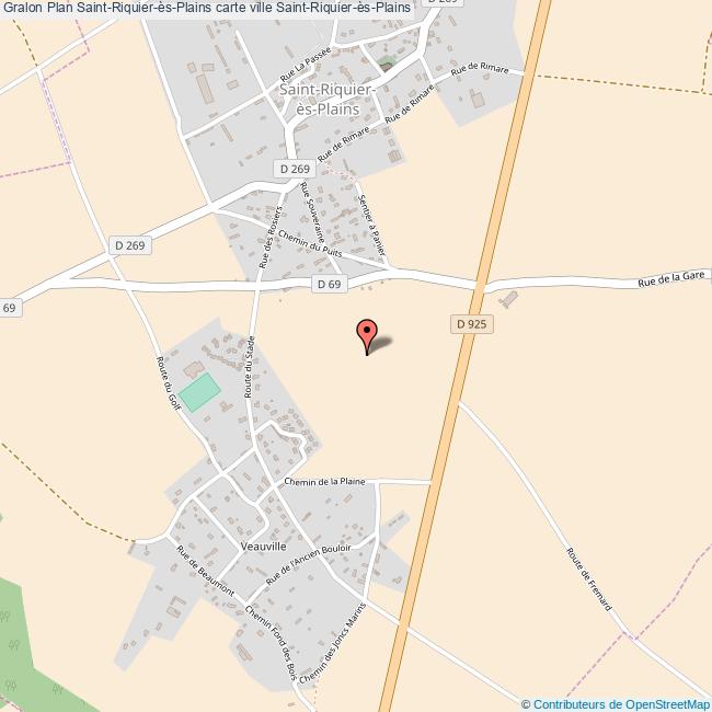 Plan Saint-Riquier-ès-Plains carte ville Saint-Riquier-ès-Plains