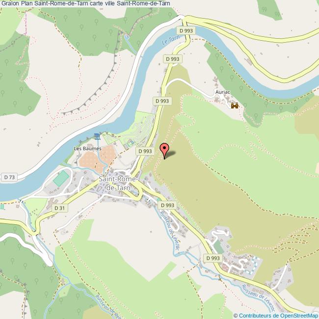 Plan Saint-Rome-de-Tarn carte ville Saint-Rome-de-Tarn