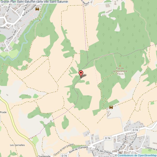 Plan Saint-Saturnin carte ville Saint-Saturnin