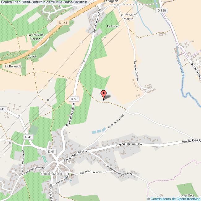 Plan Saint-Saturnin carte ville Saint-Saturnin