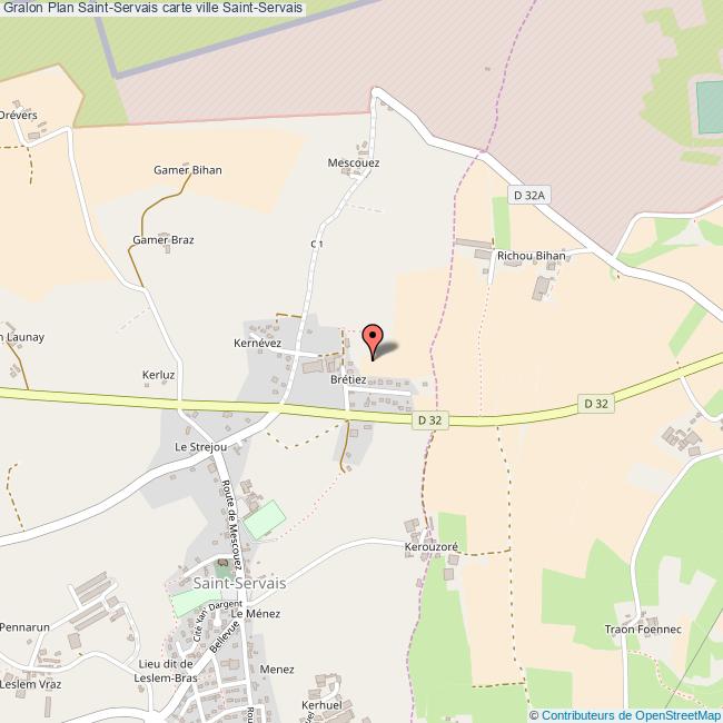 Plan Saint-Servais carte ville Saint-Servais