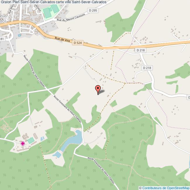 Plan Saint-Sever-Calvados carte ville Saint-Sever-Calvados