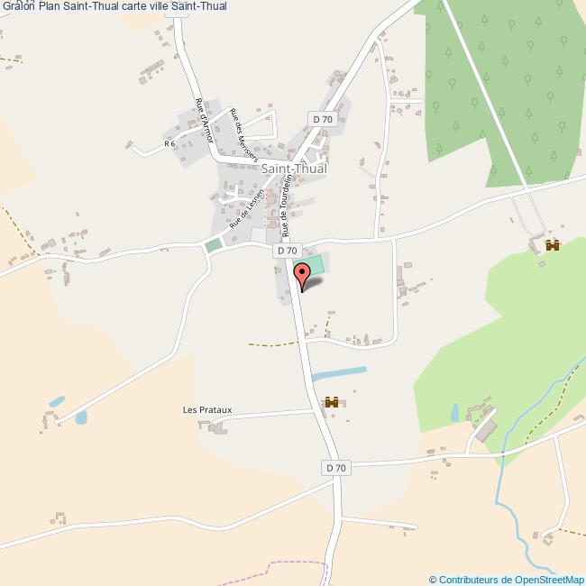 Plan Saint-Thual carte ville Saint-Thual