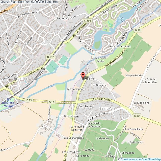 Plan Saint-Yon carte ville Saint-Yon