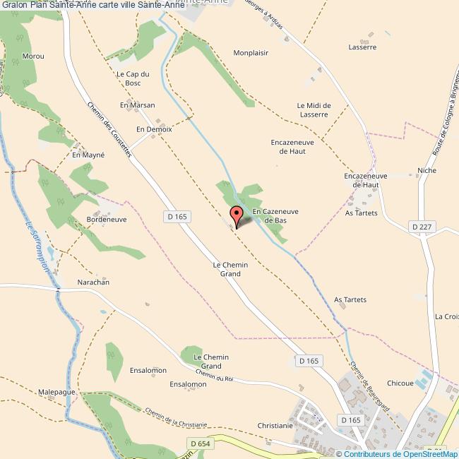 Plan Sainte-Anne carte ville Sainte-Anne