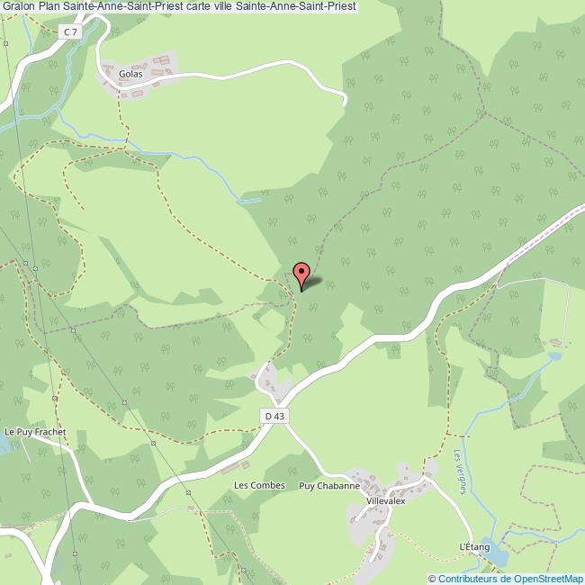 Plan Sainte-Anne-Saint-Priest carte ville Sainte-Anne-Saint-Priest