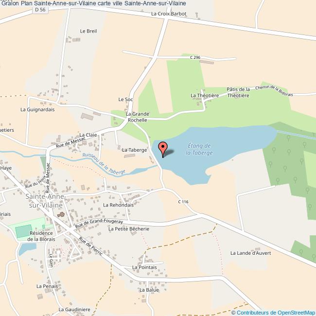 Plan Sainte-Anne-sur-Vilaine carte ville Sainte-Anne-sur-Vilaine