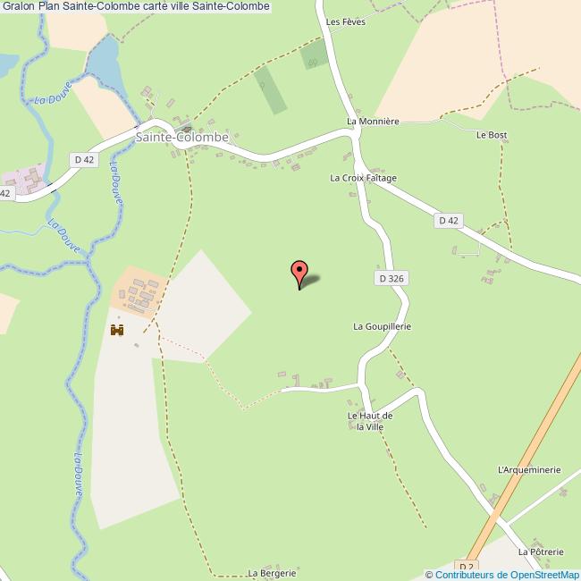 Plan Sainte-Colombe carte ville Sainte-Colombe