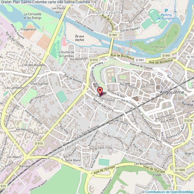 Plan Sainte-Colombe carte ville Sainte-Colombe