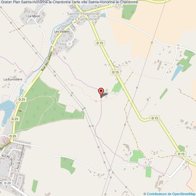 Plan Sainte-Honorine-la-Chardonne carte ville Sainte-Honorine-la-Chardonne