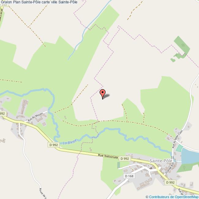 Plan Sainte-Pôle carte ville Sainte-Pôle