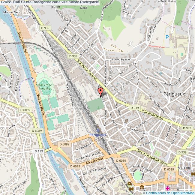 Plan Sainte-Radegonde carte ville Sainte-Radegonde