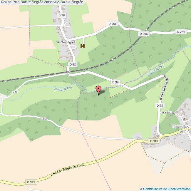 Plan Sainte-Segrée carte ville Sainte-Segrée