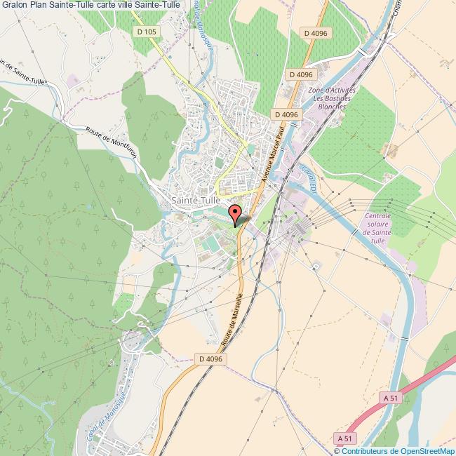 Plan Sainte-Tulle carte ville Sainte-Tulle