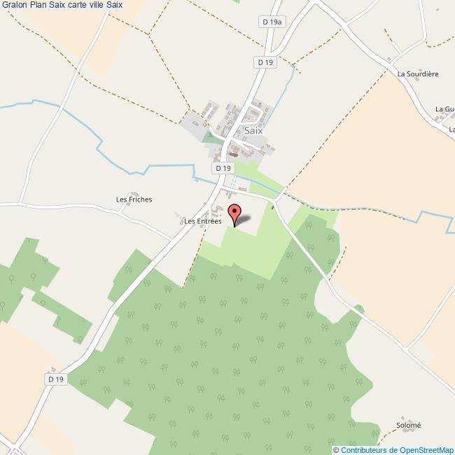 Plan Saix carte ville Saix