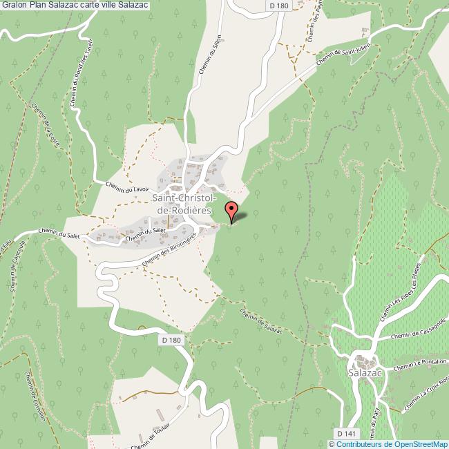 Plan Salazac carte ville Salazac